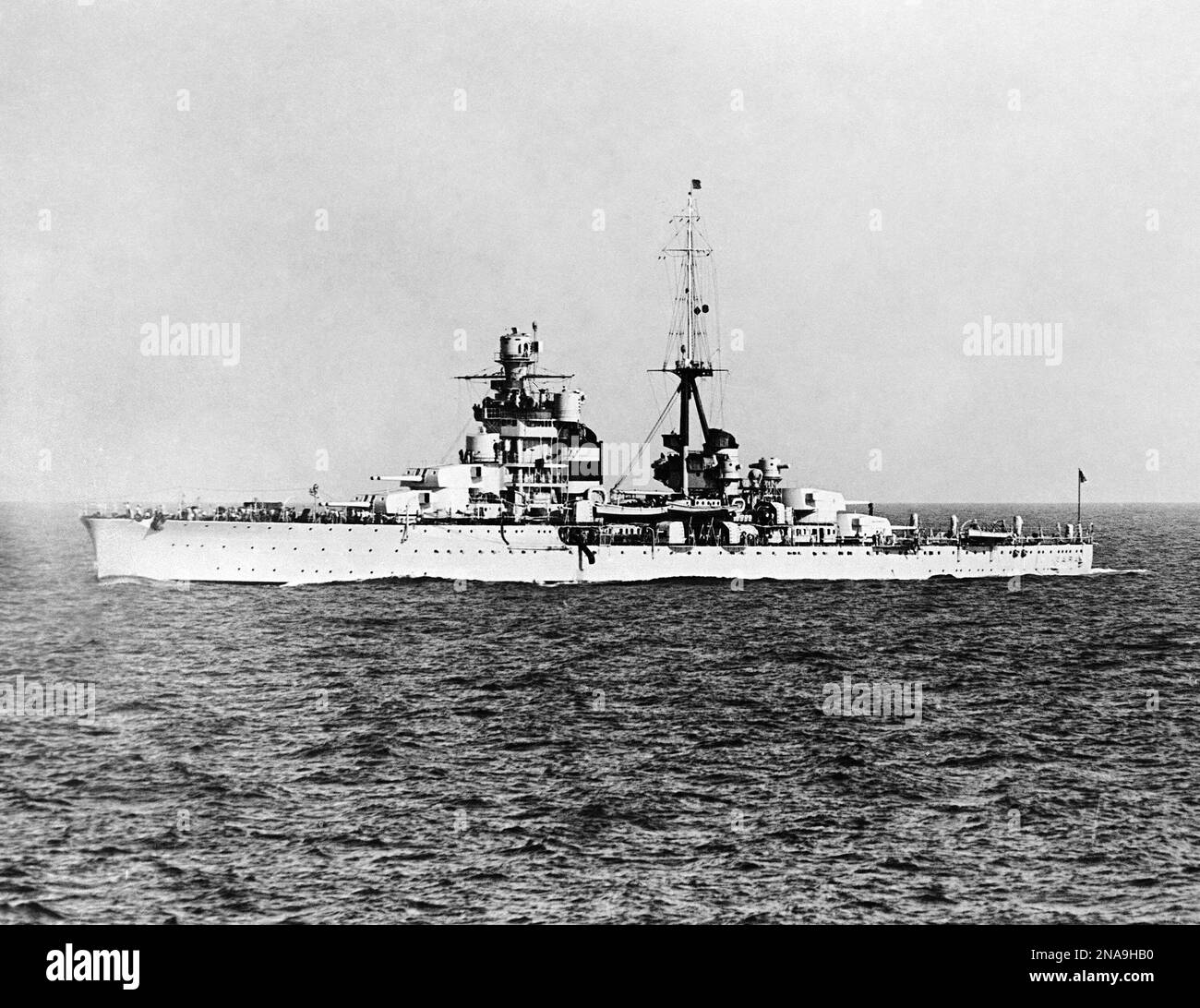 The Italian heavy cruiser Zara, at sea, in October 1936. (AP Photo ...
