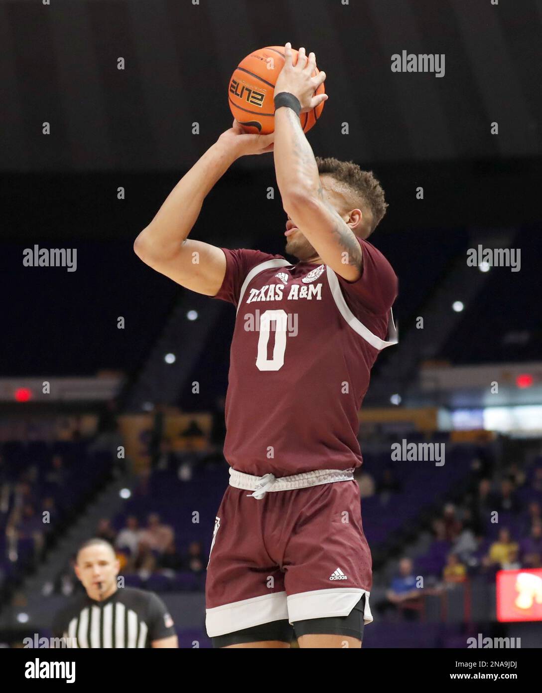 Texas A&M Aggies guard Dexter Dennis (0) shoots a three-pointer during ...