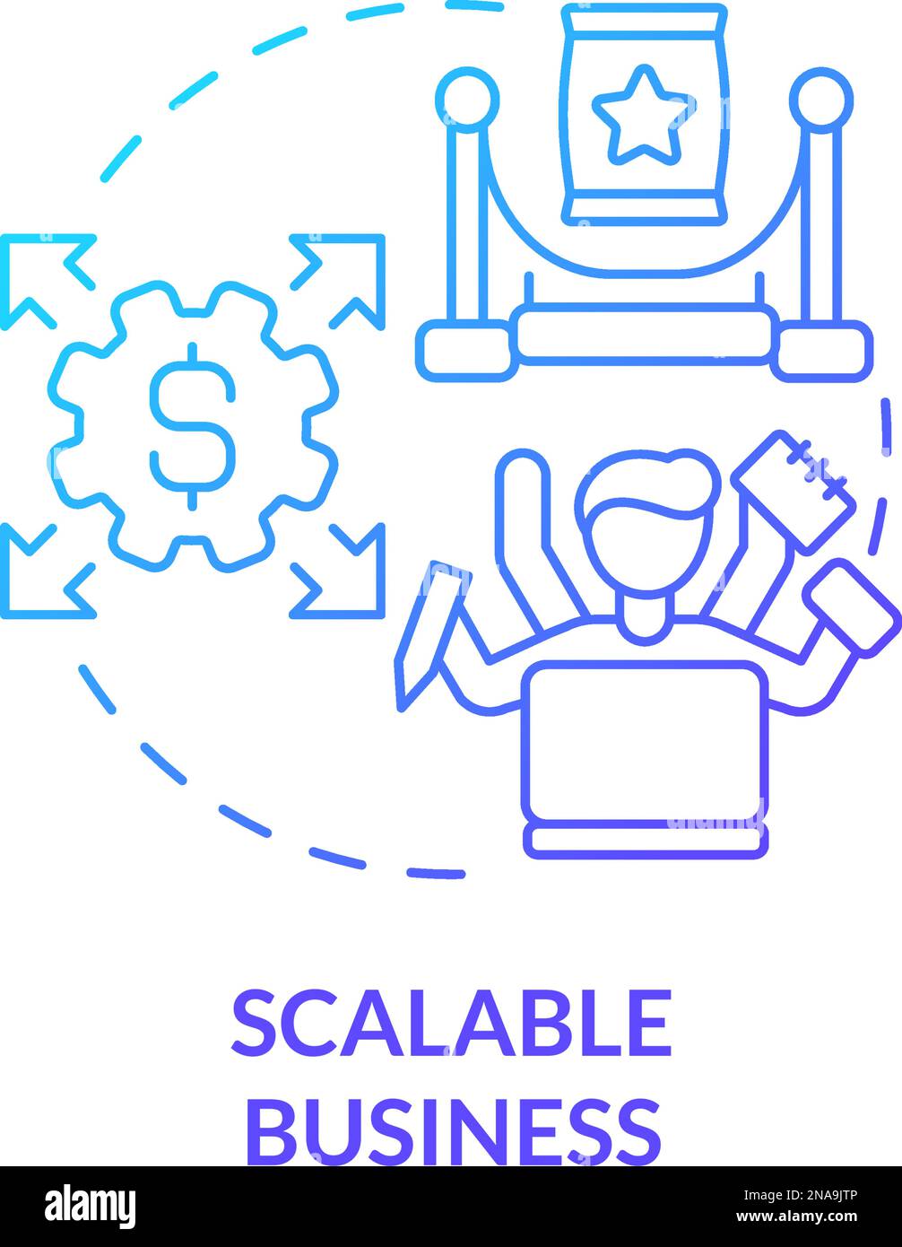 Scalable business blue gradient concept icon Stock Vector Image & Art - Alamy