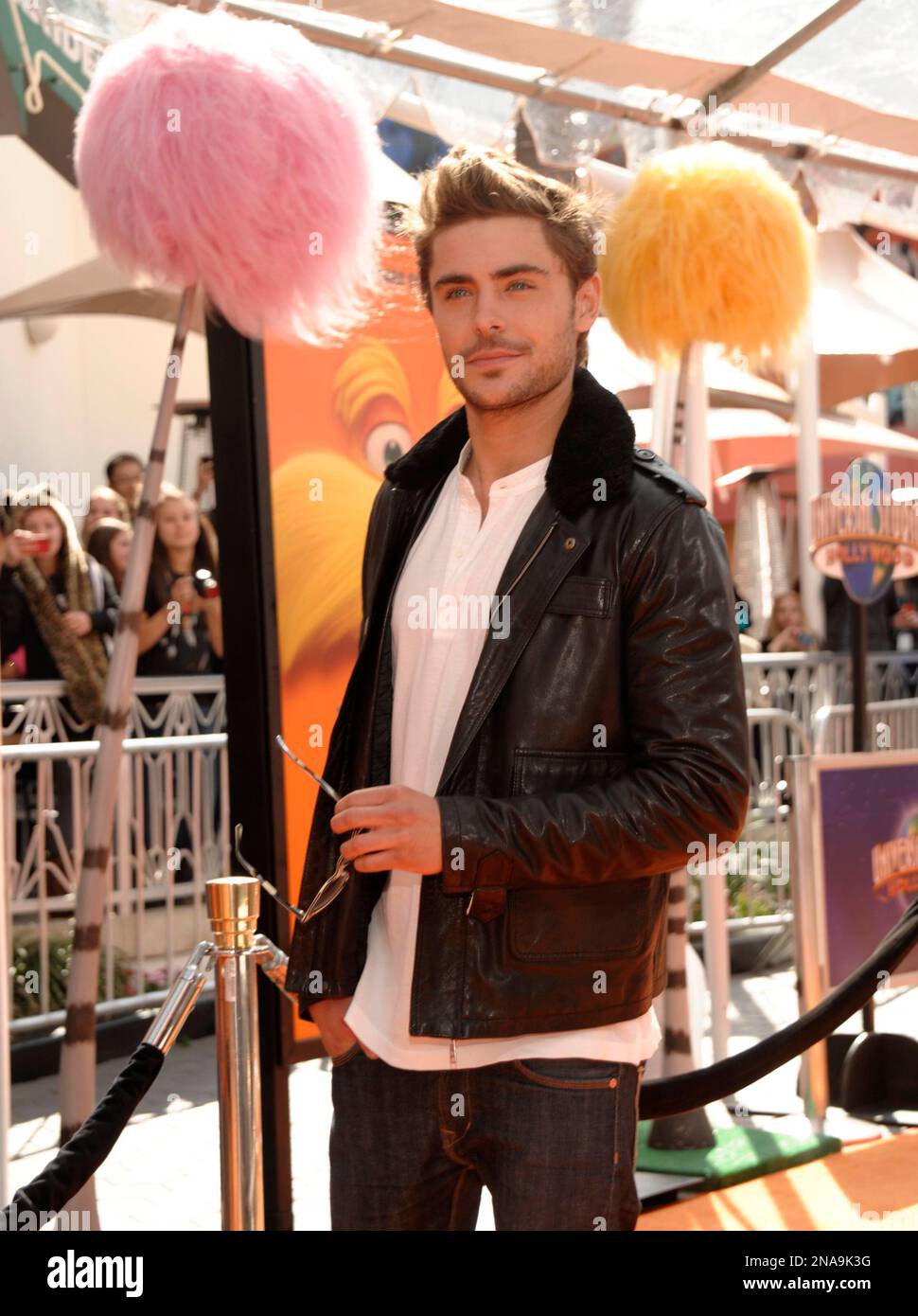 Actor Zac Efron arrives at the premiere of the animated feature film "The Lorax" in Universal ...