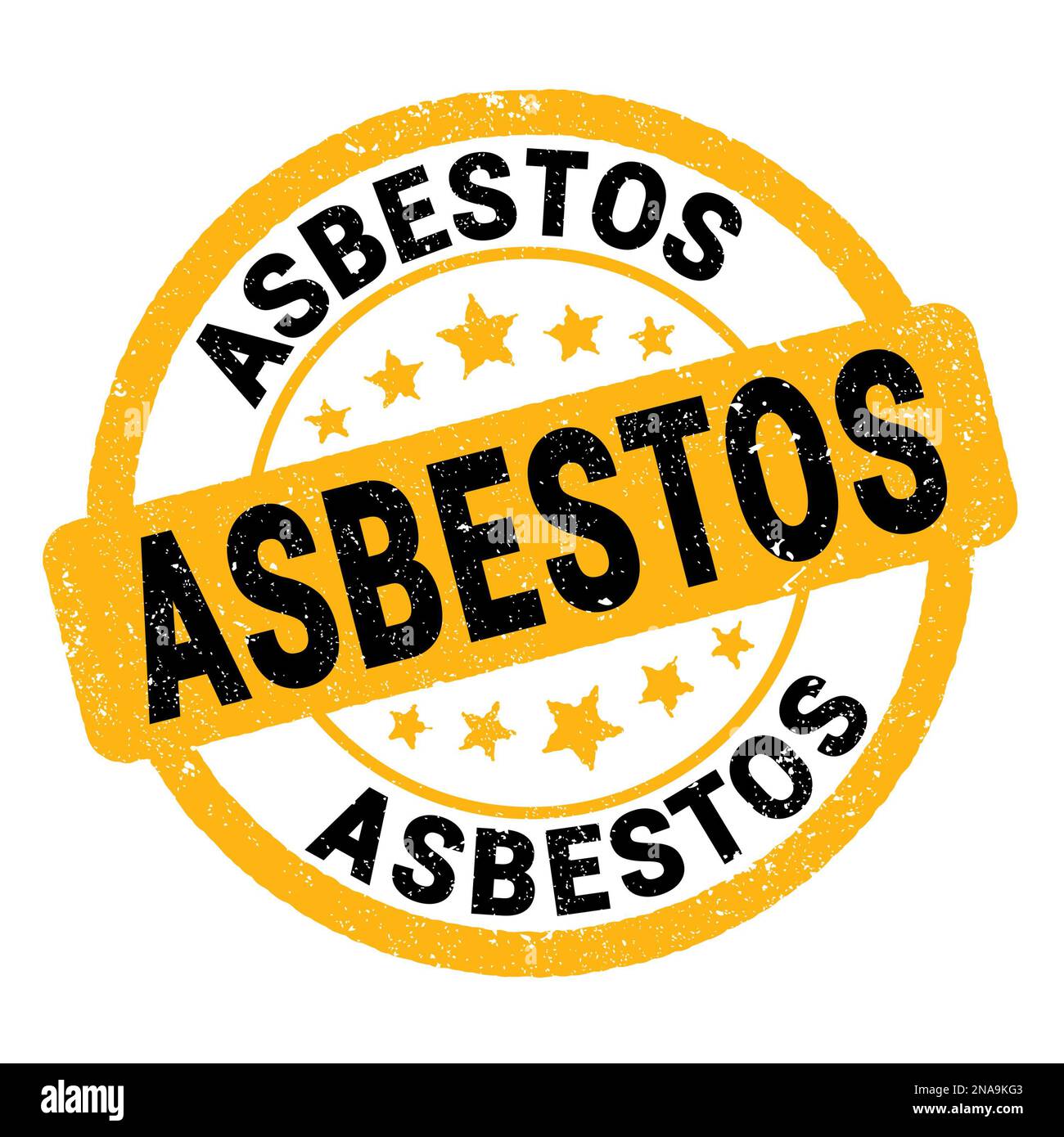 ASBESTOS text written on yellow-black grungy stamp sign Stock Photo - Alamy