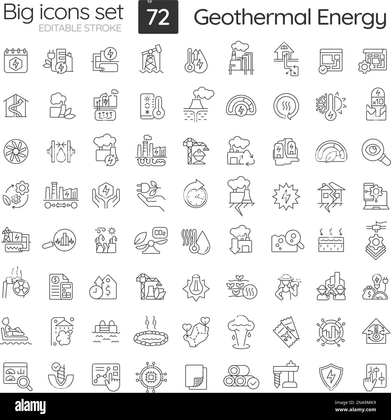 Geothermal power drawing Stock Vector Images - Alamy
