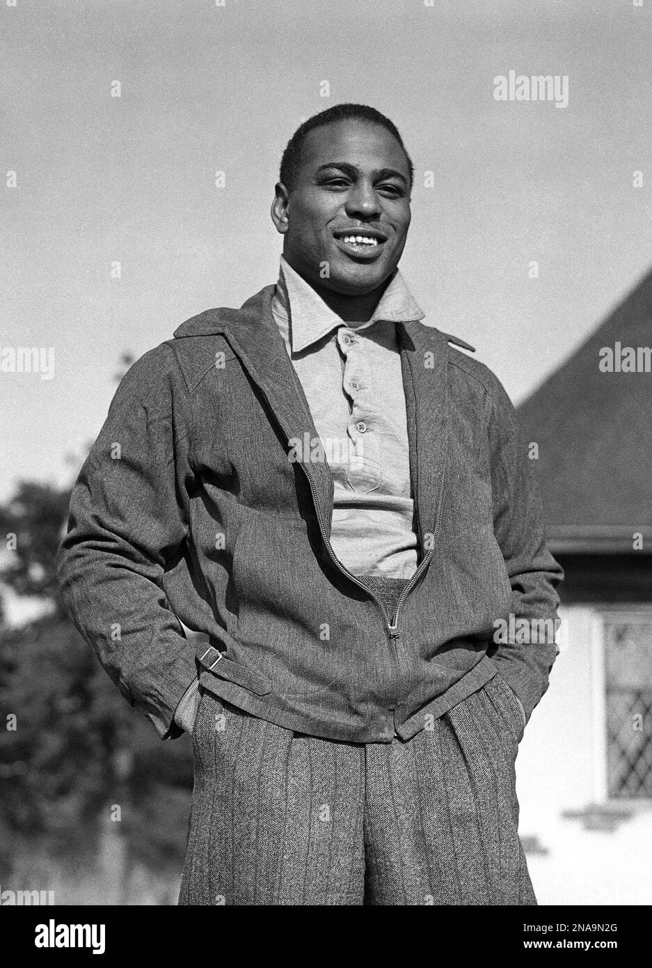 American Light Heavyweight boxer John Henry Lewis, smiling after ...