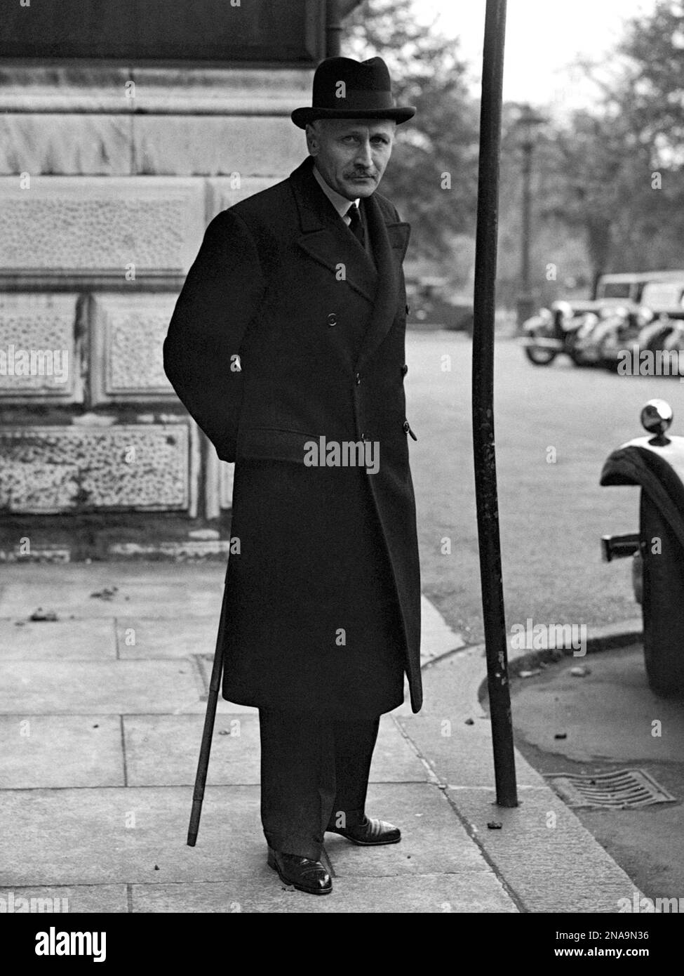 The French Ambassador,Charles Corbin, leaving the Foreign Office, in ...