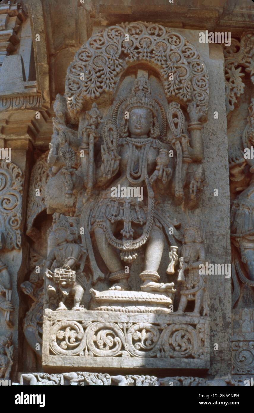 The temple structures in Halebidu are full of beautiful carvings ...