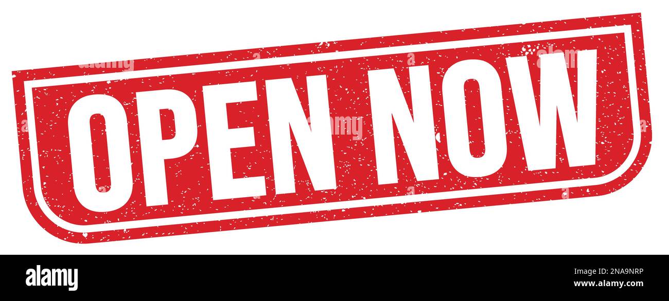 Open now stamp hi-res stock photography and images - Alamy