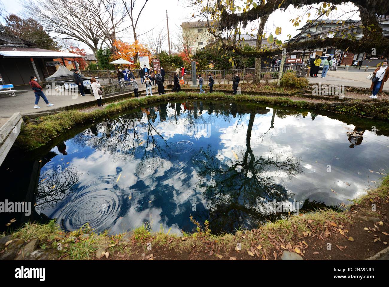 Wakuike pond at the Oshino Hakkai springs in Yamanashi prefecture in ...