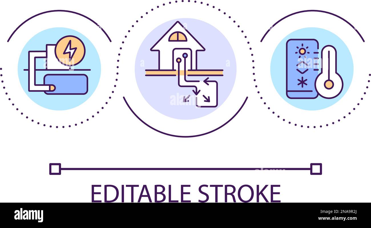 Geothermal heat pump Stock Vector Images - Alamy