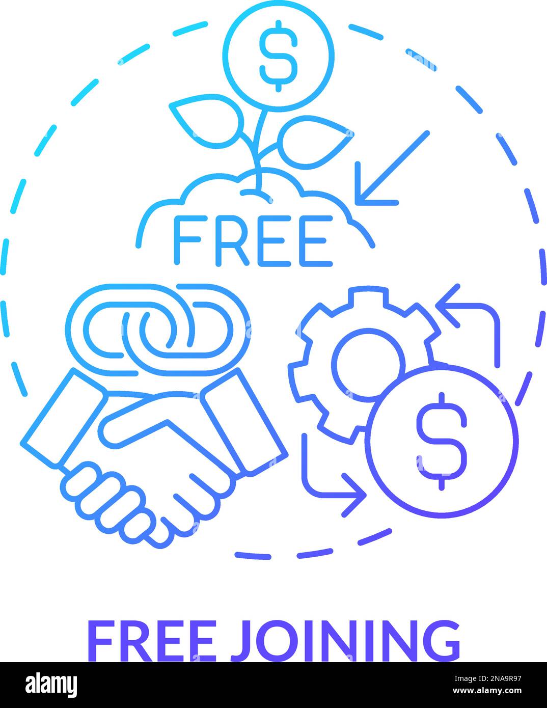 Free joining blue gradient concept icon Stock Vector Image & Art - Alamy