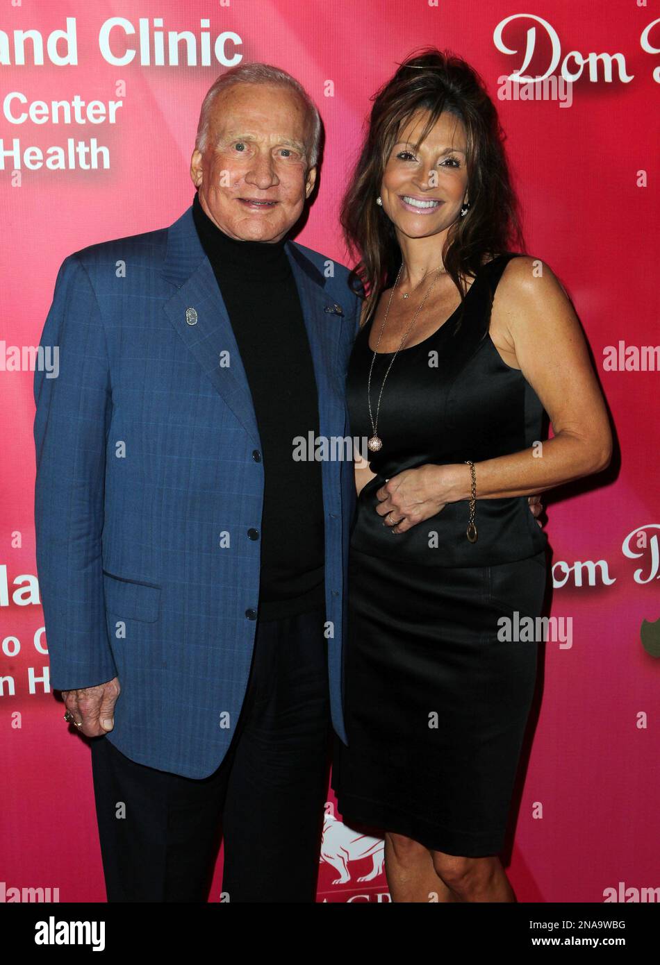 Former astronaut Buzz Aldrin arrives with Michelle Sucillon at the Keep ...