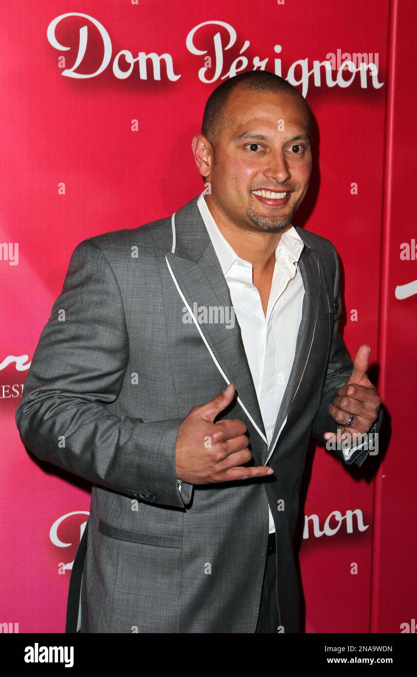 Major League baseball player Shane Victorino arrives at the Keep Memory ...