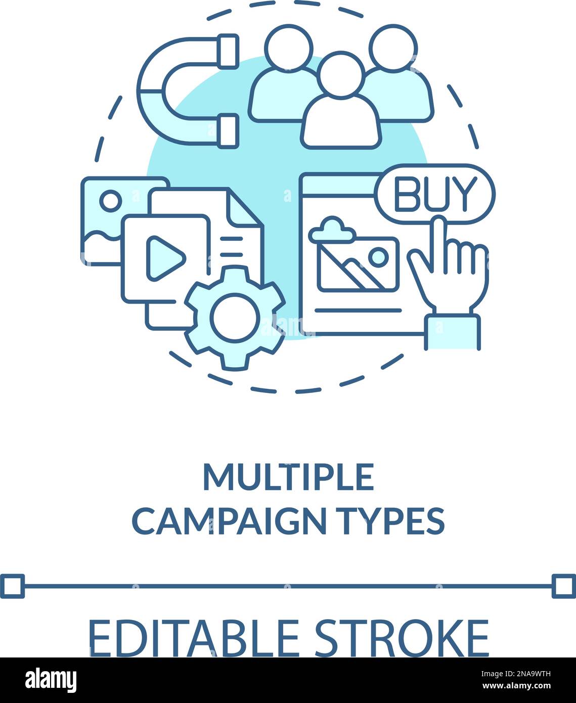 Multiple campaign types turquoise concept icon Stock Vector Image & Art ... Multiple campaign types turquoise concept icon Stock Vector Image & Art ...