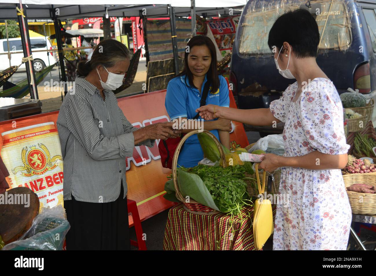 Community weekend market in Takeo, Phnom Penh, Cambodia. A Cambodian AIMS project funded by IFAD ...