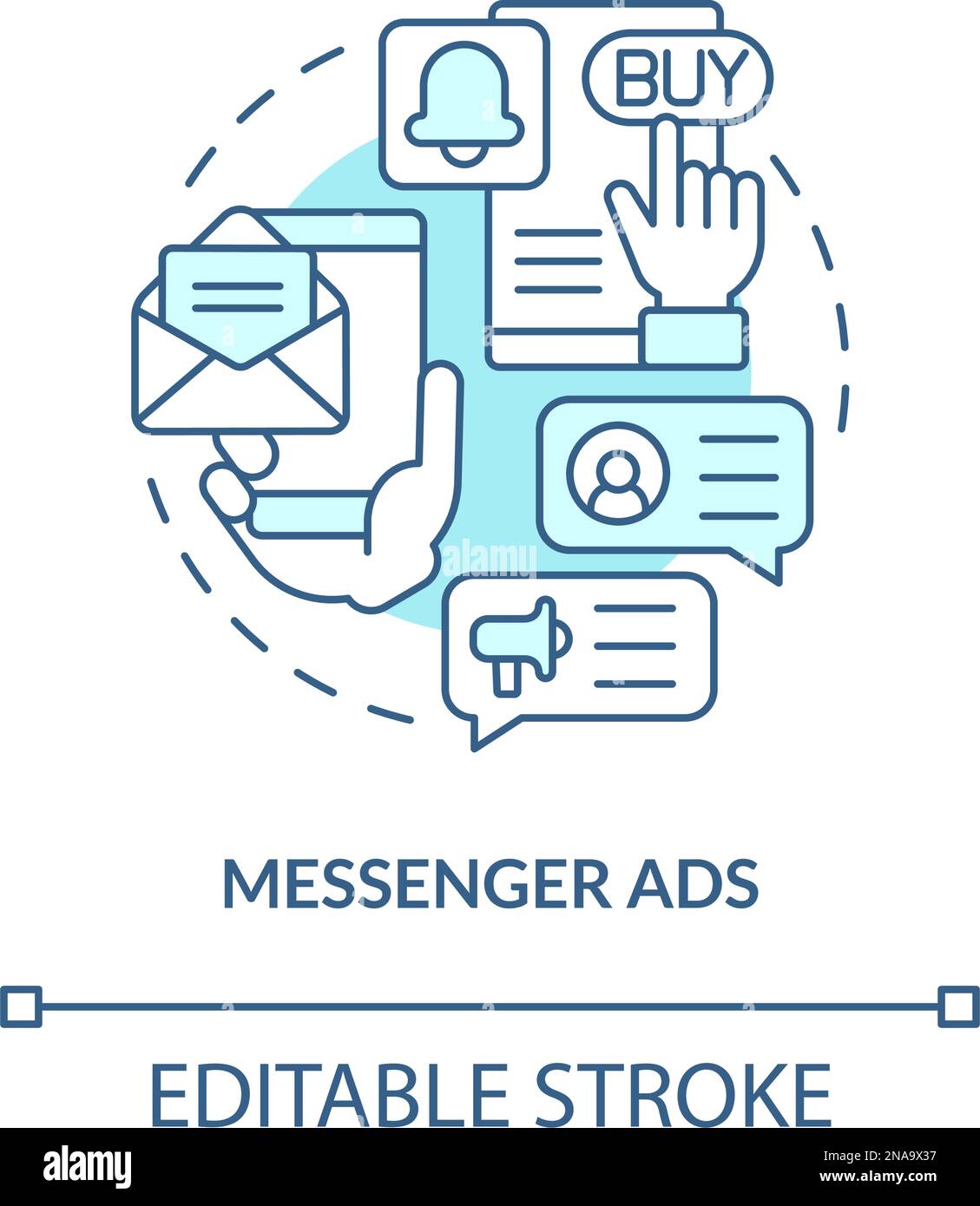 Network messenger icon outline Stock Vector Images - Alamy