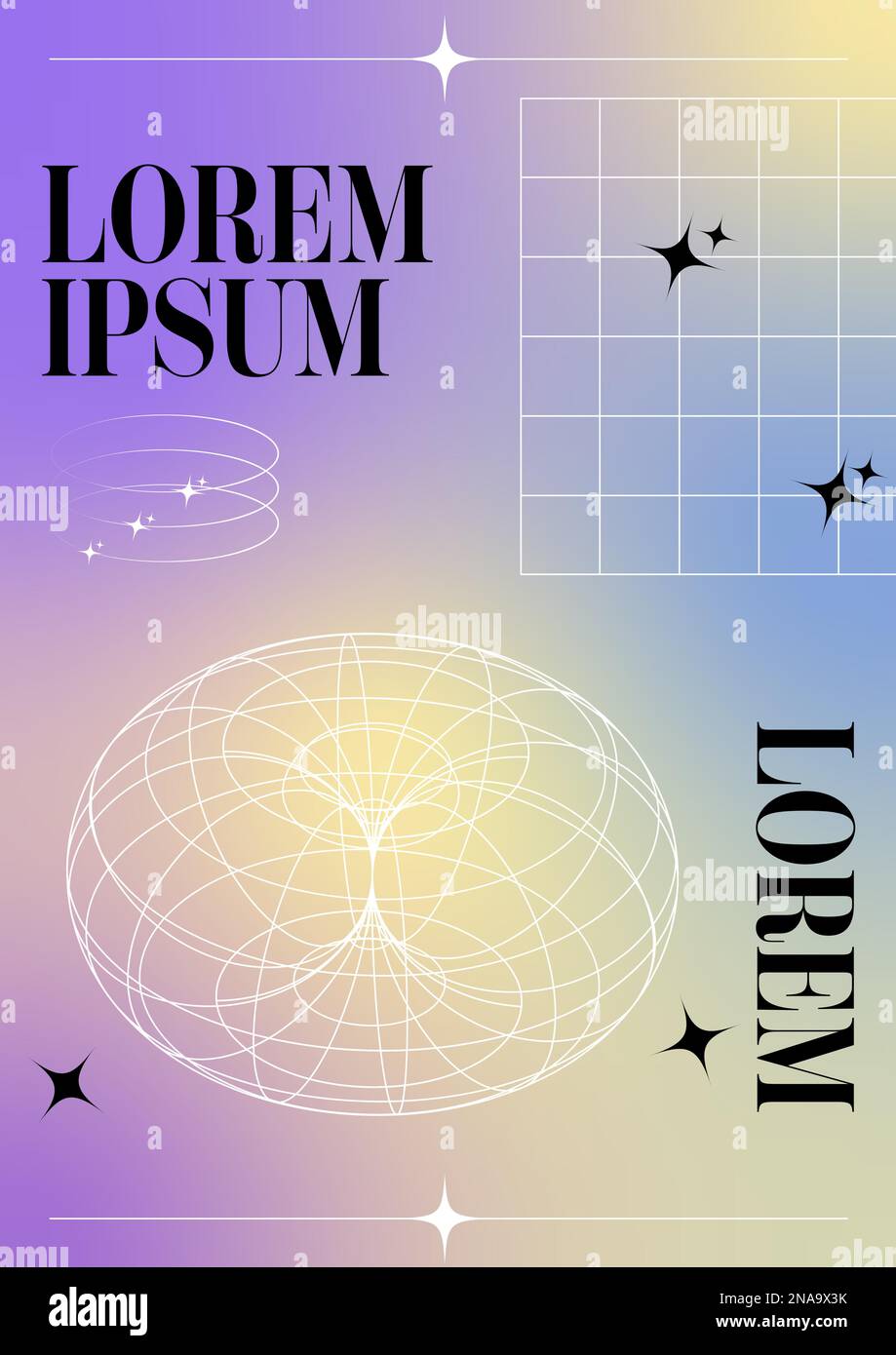 Modern blurred gradient poster in trendy 90s, 00s psychedelic style ...