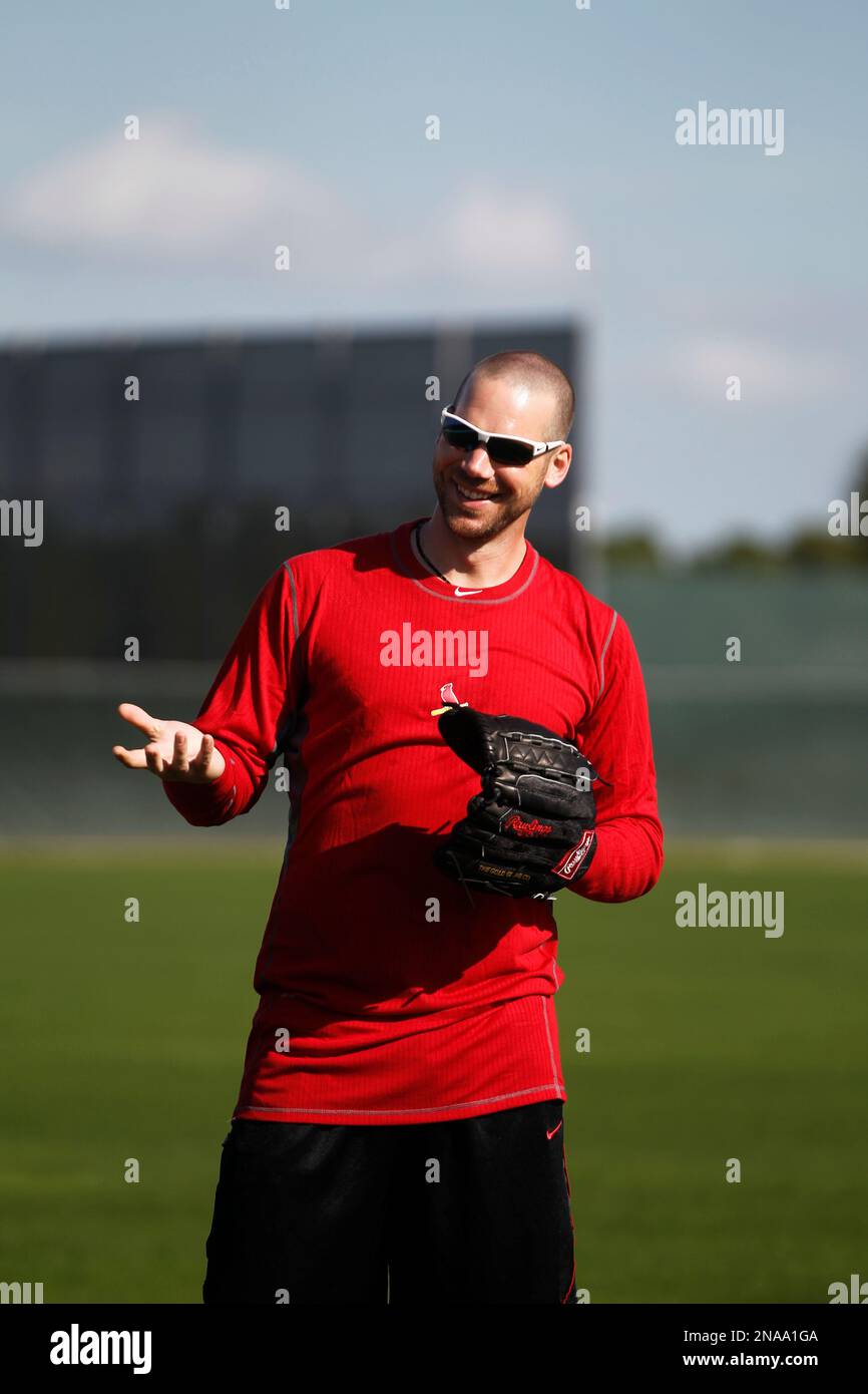 St. Louis Cardinals starting pitcher Chris Carpenter smiles during ...