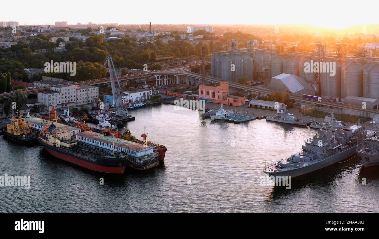 Aerial view odessa sea port hi-res stock photography and images - Alamy