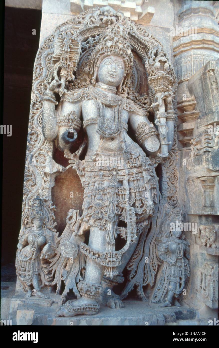 The temple structures in Halebidu are full of beautiful carvings ...