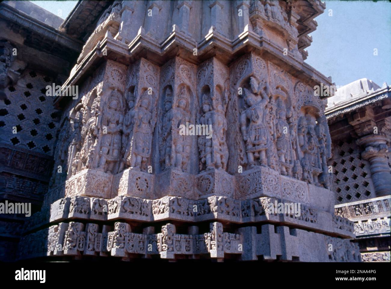The temple structures in Halebidu are full of beautiful carvings ...