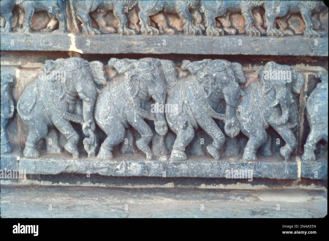 The temple structures in Halebidu are full of beautiful carvings ...