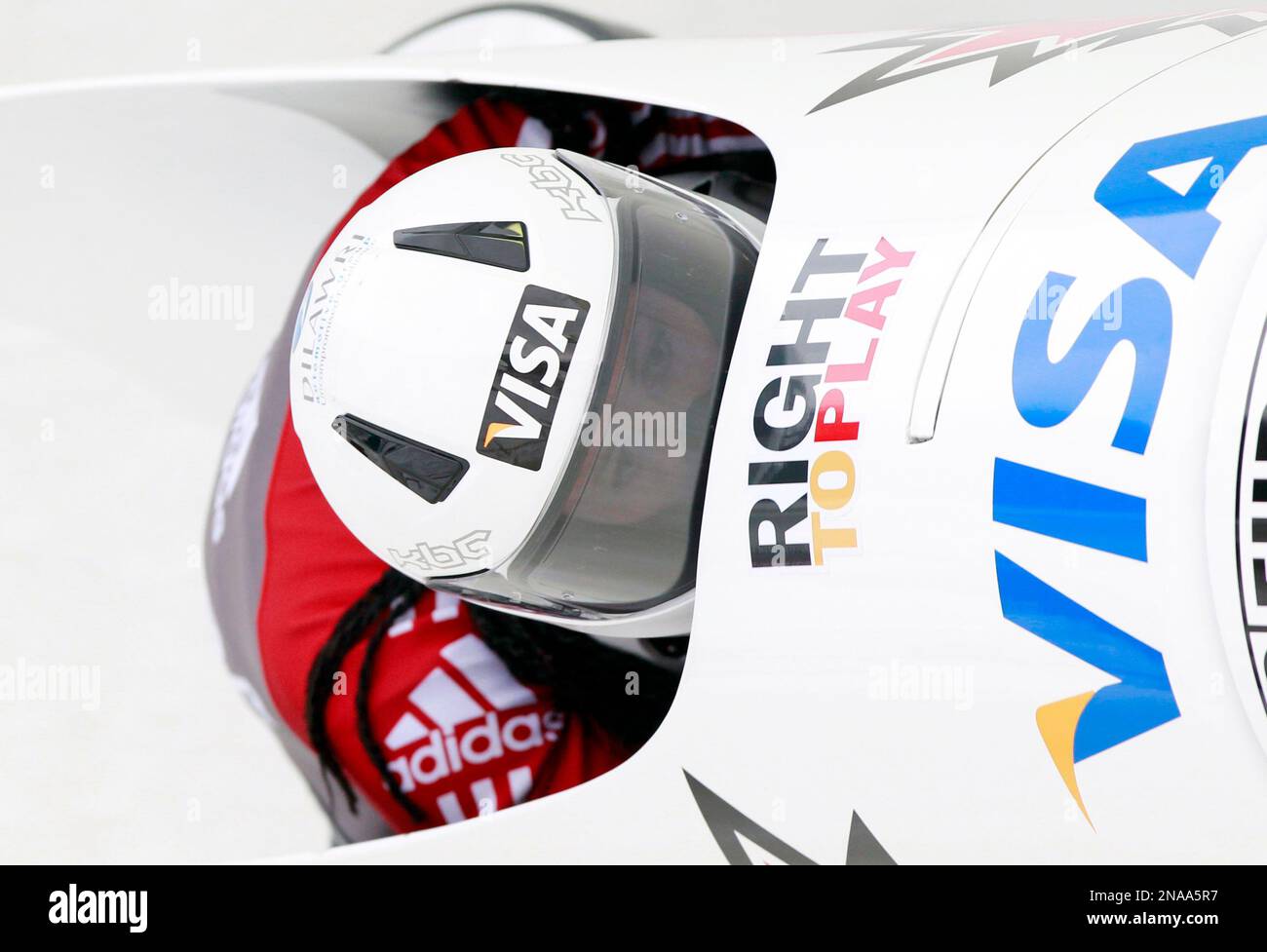 Canada's Helen Upperton pilots with brakewoman Shelly-Ann Brown as they ...