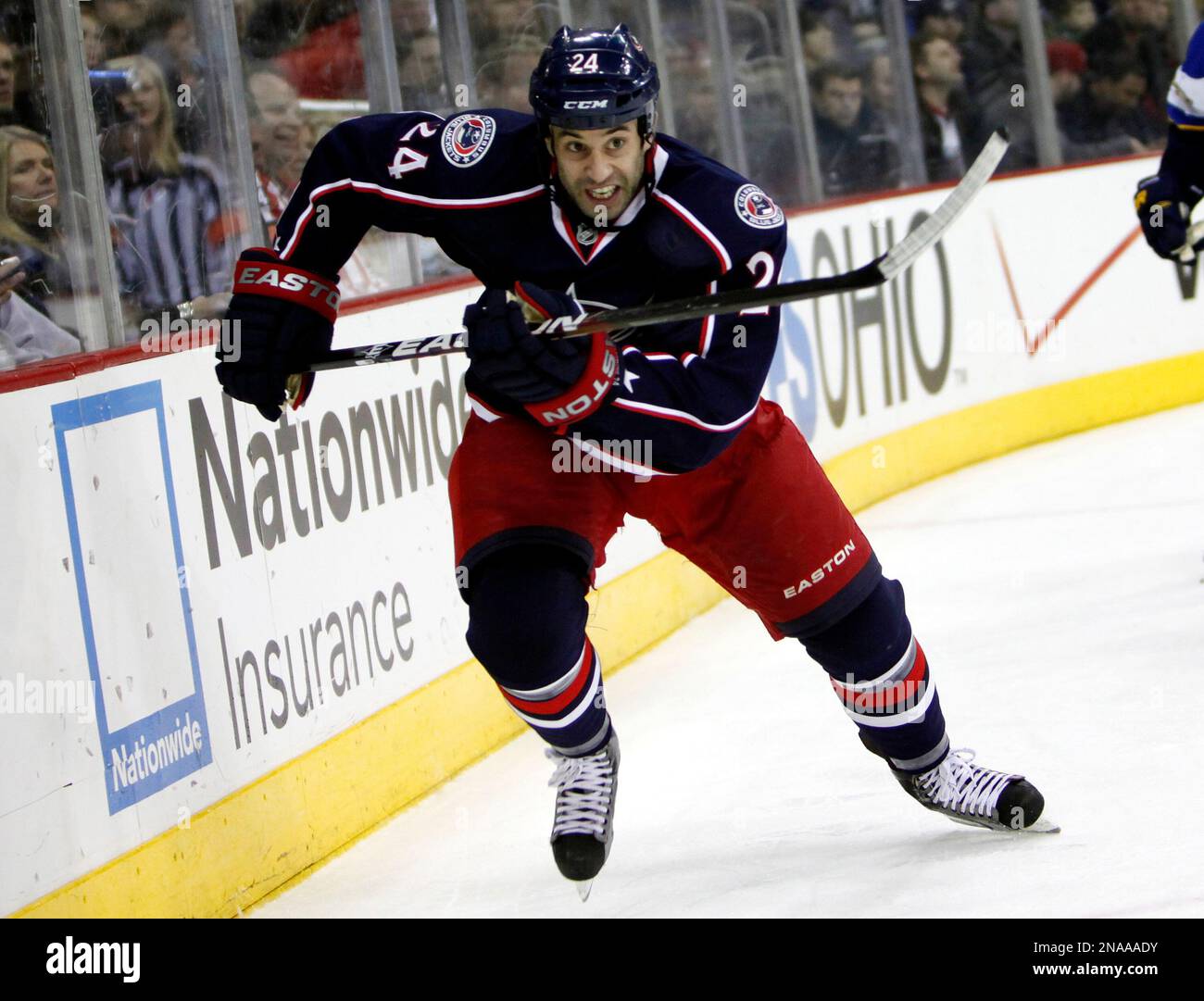 Columbus Blue Jackets' Derek MacKenzie (24) during the second period of ...