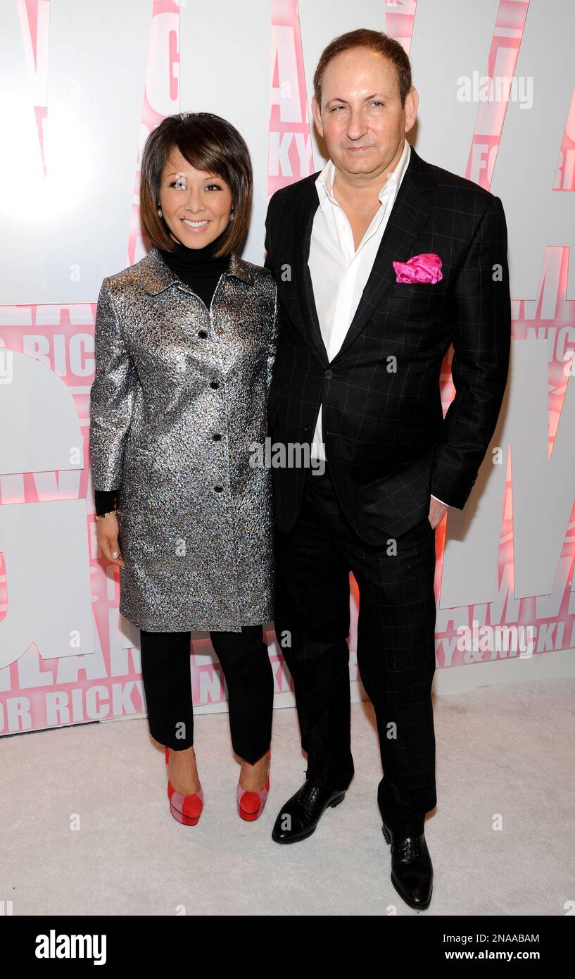 CNN correspondent Alina Cho, left, and MAC Cosmetics CEO John Demsey ...