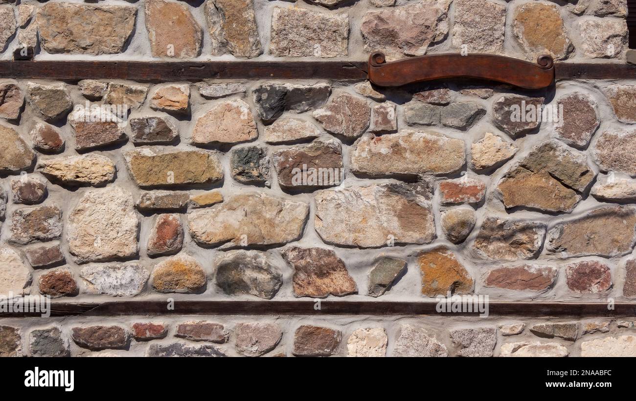 medieval stone wall. vintage architectural background Stock Photo - Alamy