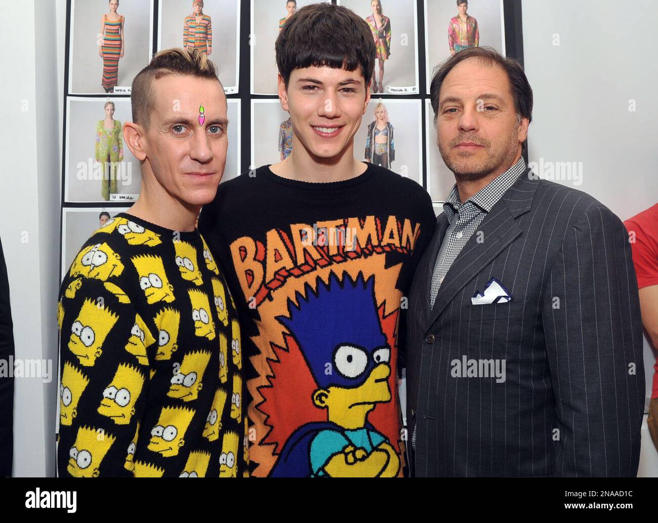 Designer Jeremy Scott, left, a model, and Fox President of Consumer ...