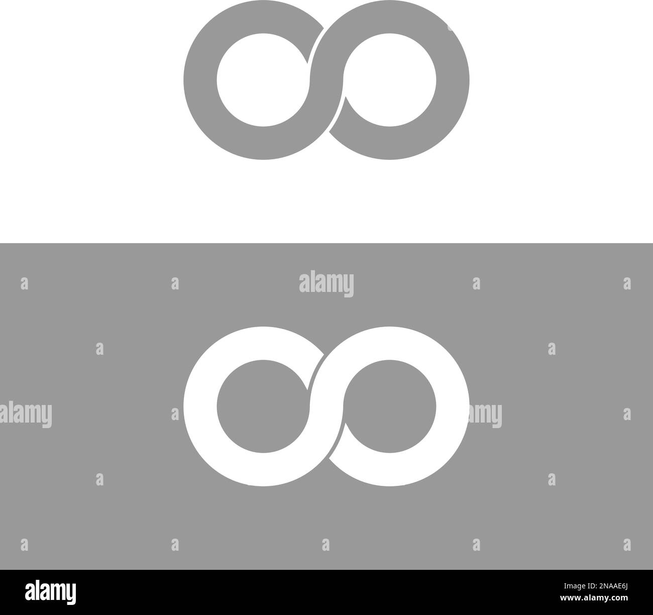 Infinity symbol in grey and white, endless, infinite Stock Vector Image ...