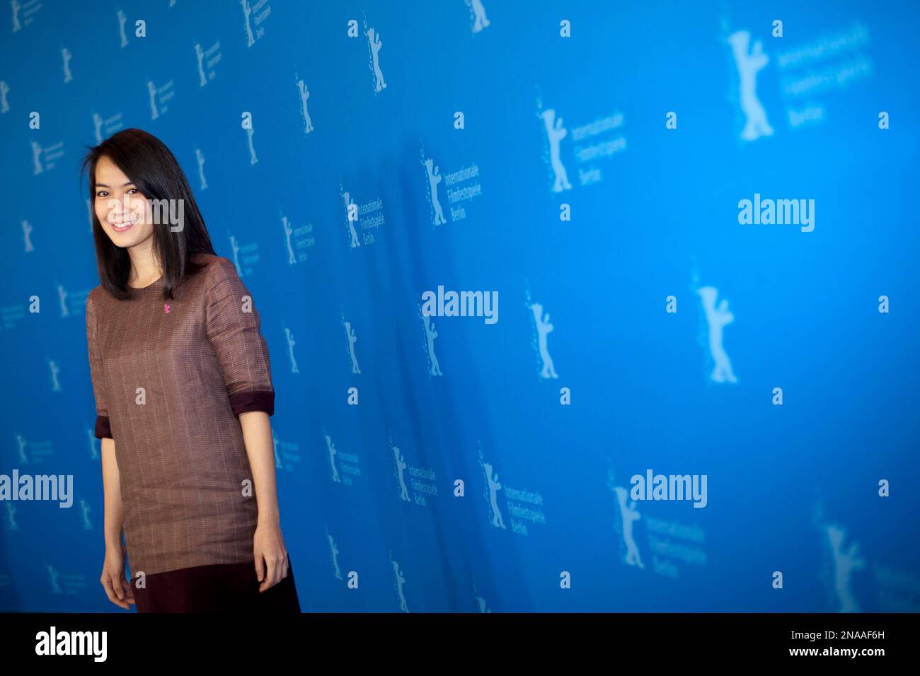 Actress Ladya Cheryl poses for the photo call of the film Postcards ...