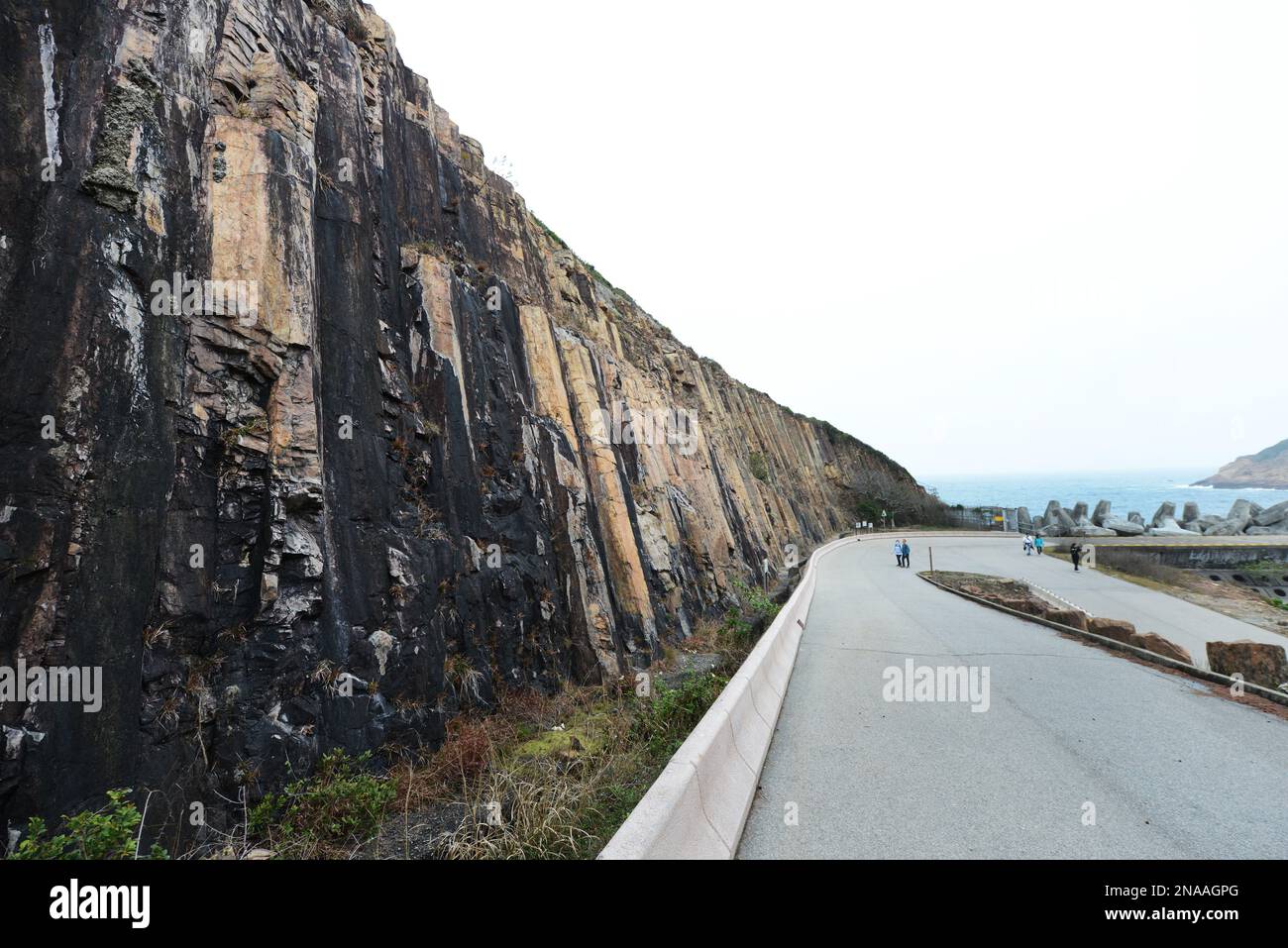 Early Cretaceous rhyolitic columnar rock formation located in the ...
