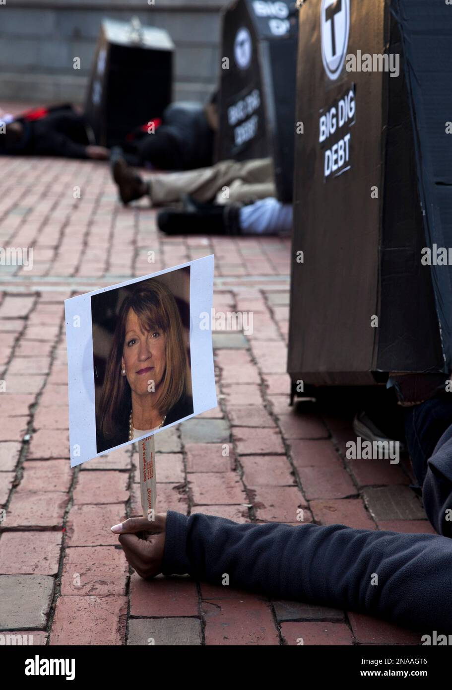 Protester Asha Carter, a Wellesley College student residing in ...