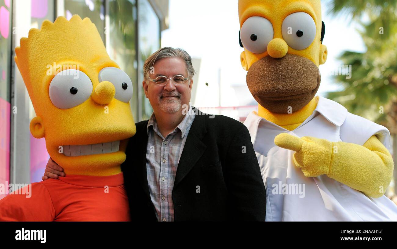Matt Groening, creator of the animated series "The Simpsons," poses ...