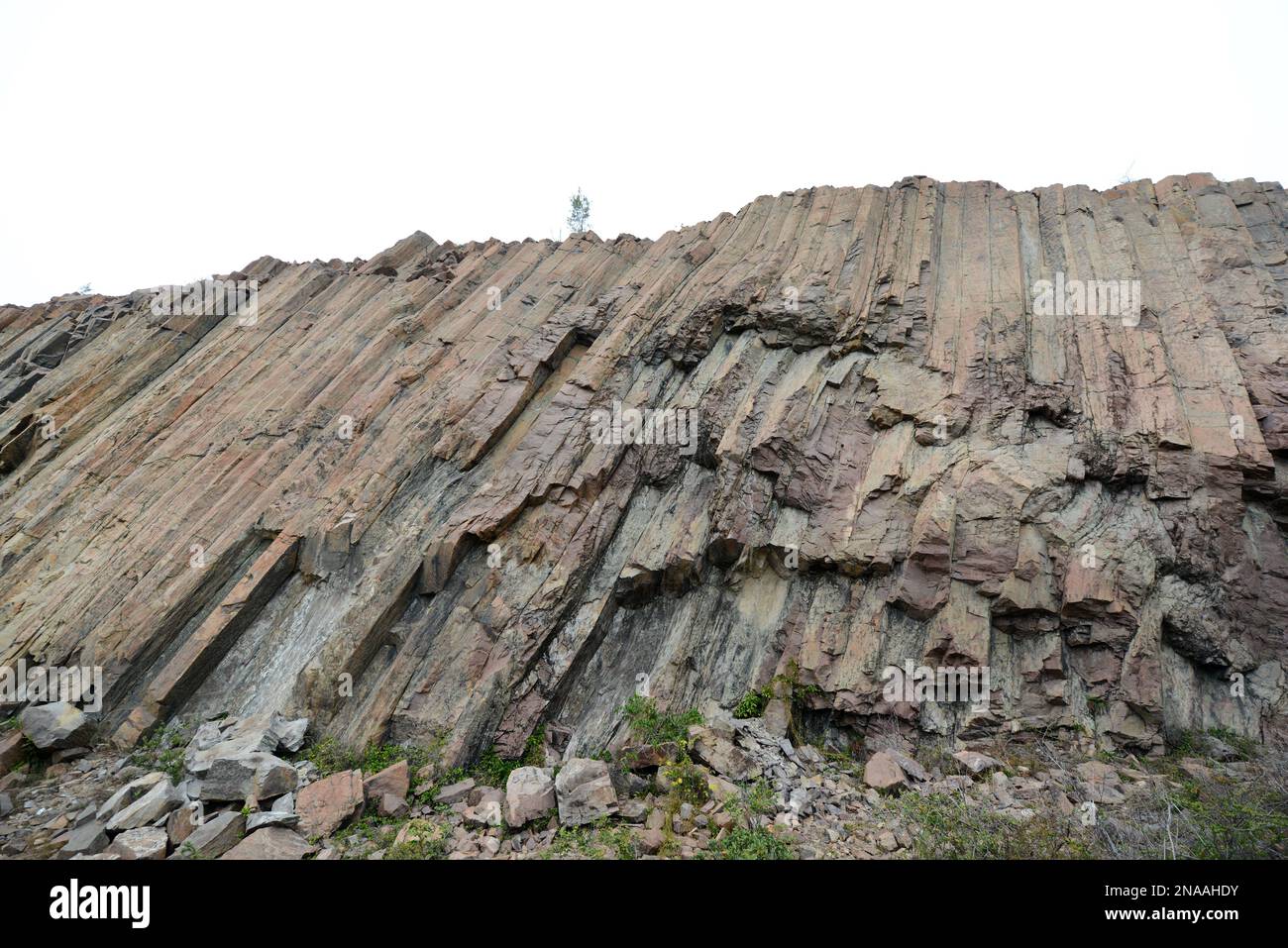 Early Cretaceous rhyolitic columnar rock formation located in the ...