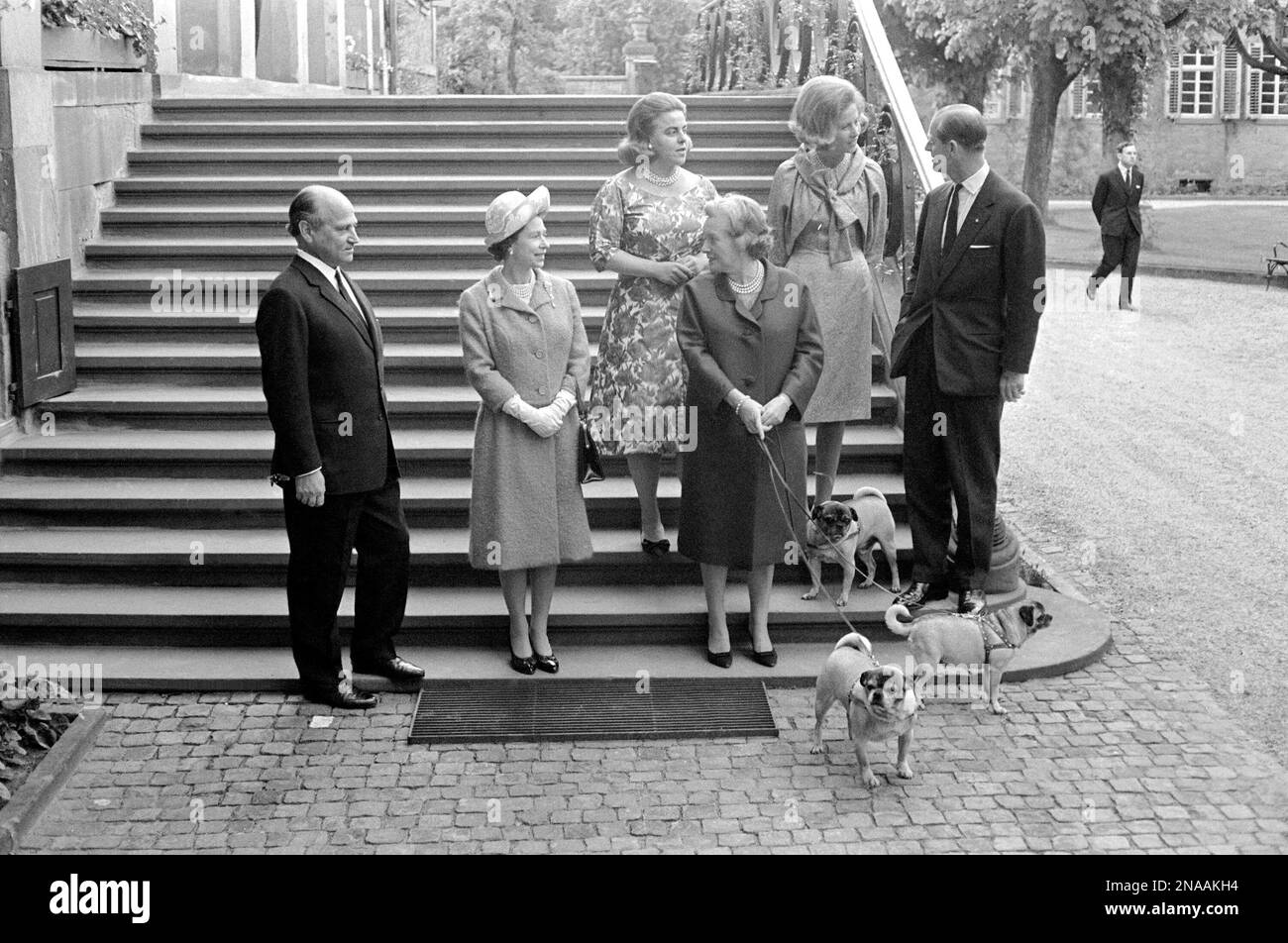 Britain's Queen Elizabeth II and her husband Prince Philip, The Duke of ...