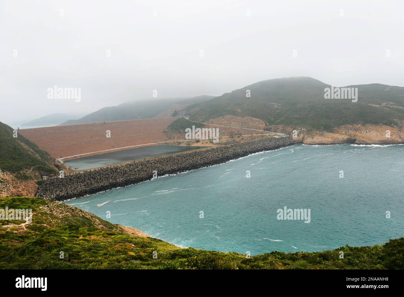 A view of the High Island Reservoir East Dam in the Sai Kung East ...