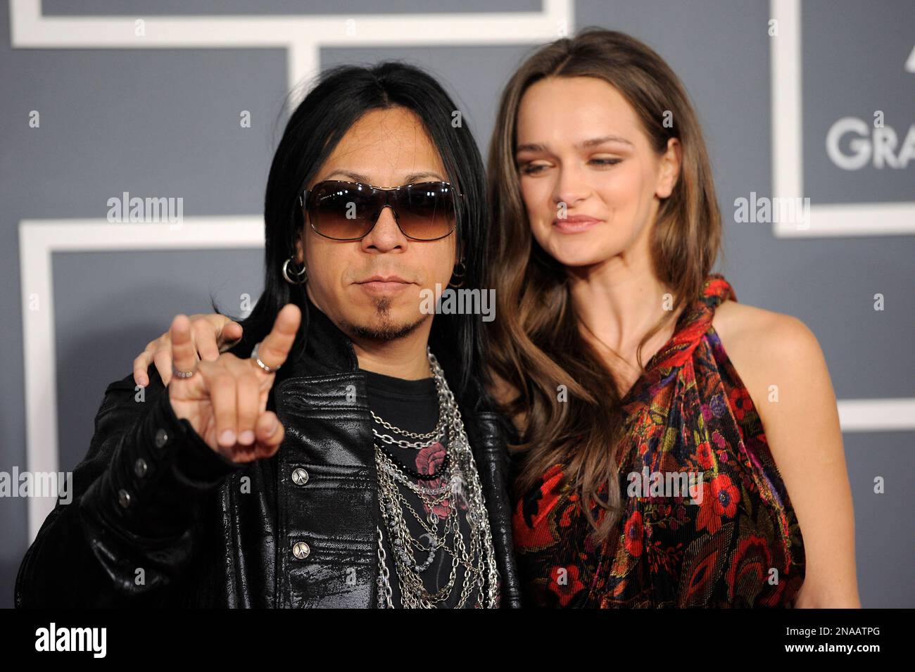 Sin Quirin of the band Ministry, left, and a guest arrive at the 54th ...