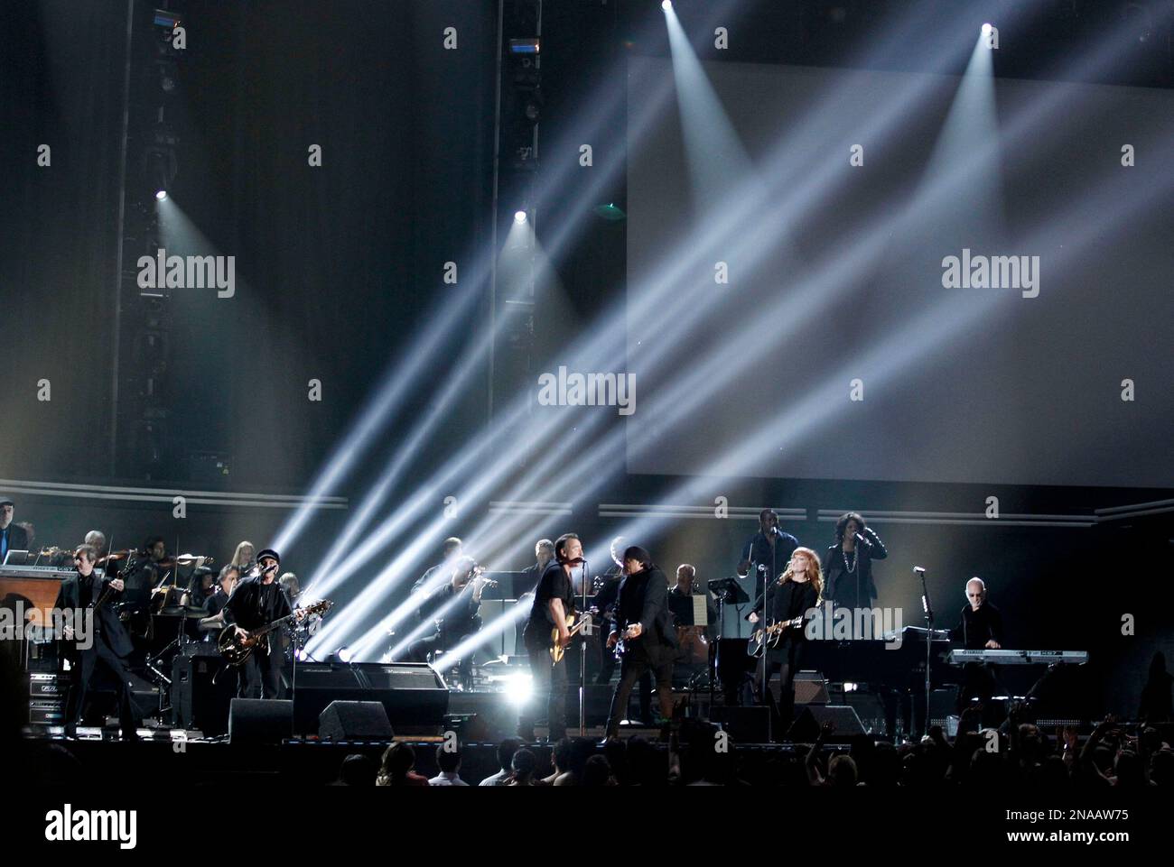 Bruce Springsteen performs with Steven Van Zandt and Patti Scialfa at ...