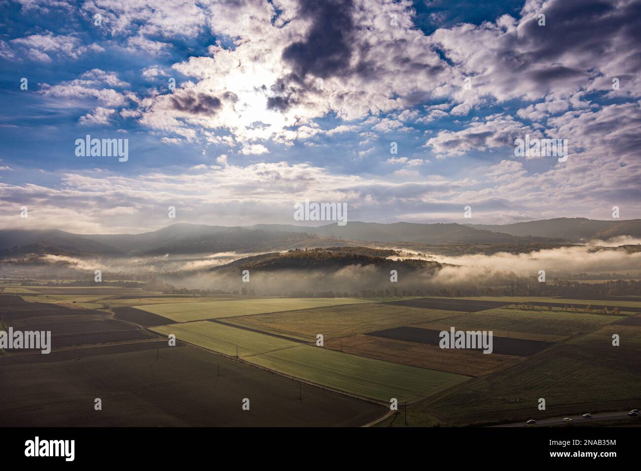Field drone view hi-res stock photography and images - Alamy