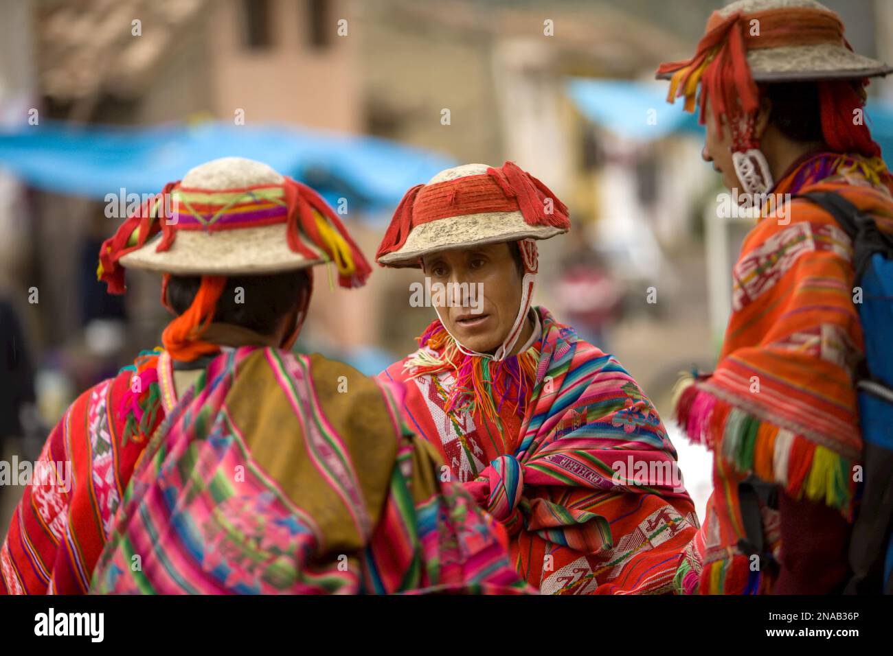 Men in native dress from Willoq and Patacancha, Village of Ollantayambo ...
