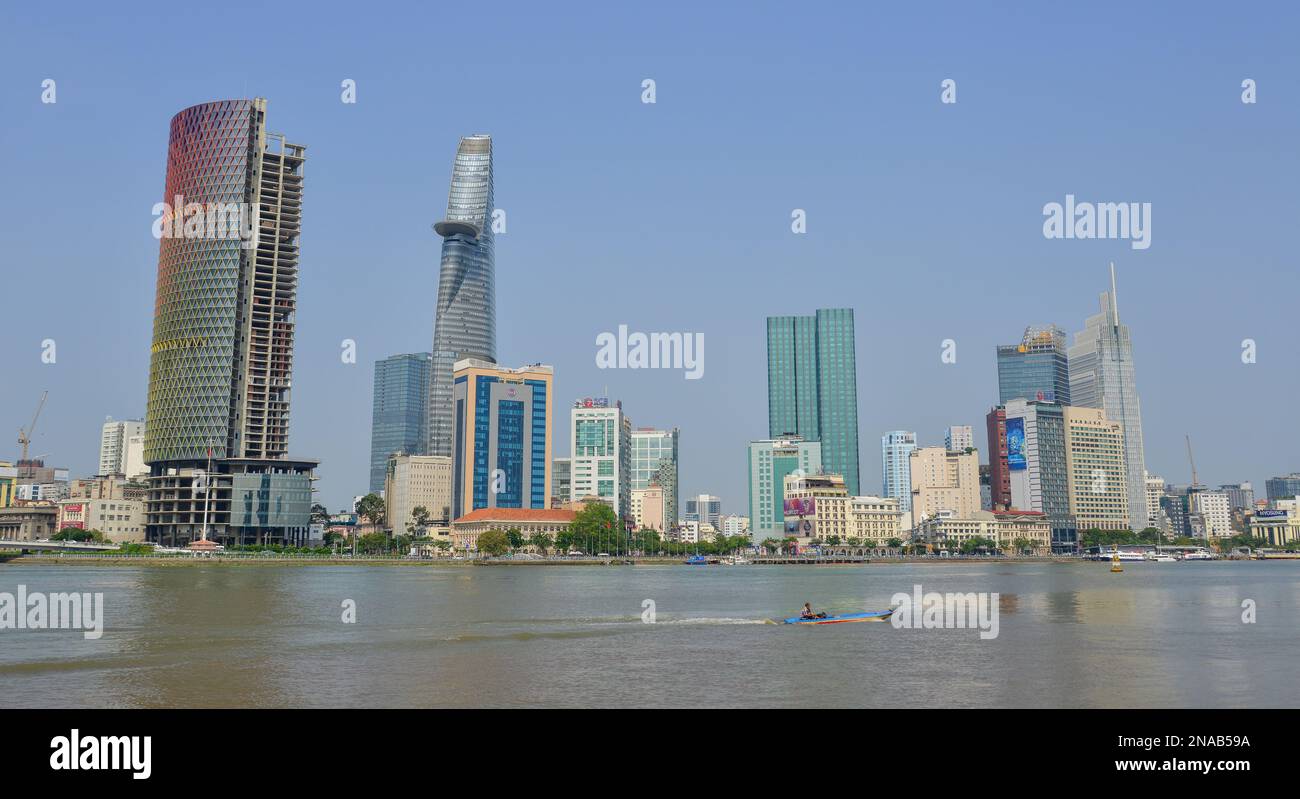 Saigon, Vietnam - Feb 11, 2023. Scenery of Saigon (Ho Chi Minh city ...