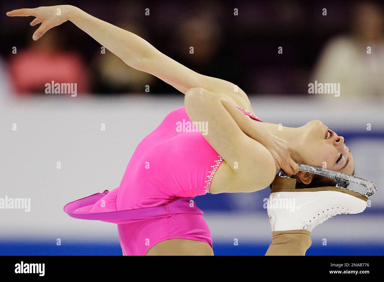 Canada's Alexandra Najarro competes in the women's short program during ...