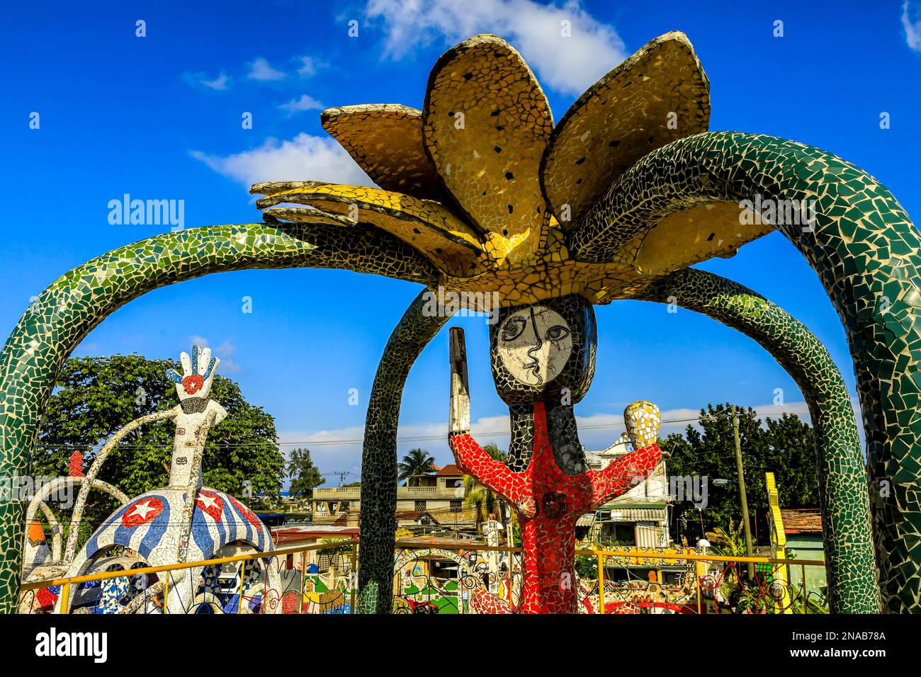 Tile mosaics at the residence of famous Cuban artist, José Fuster Stock ...