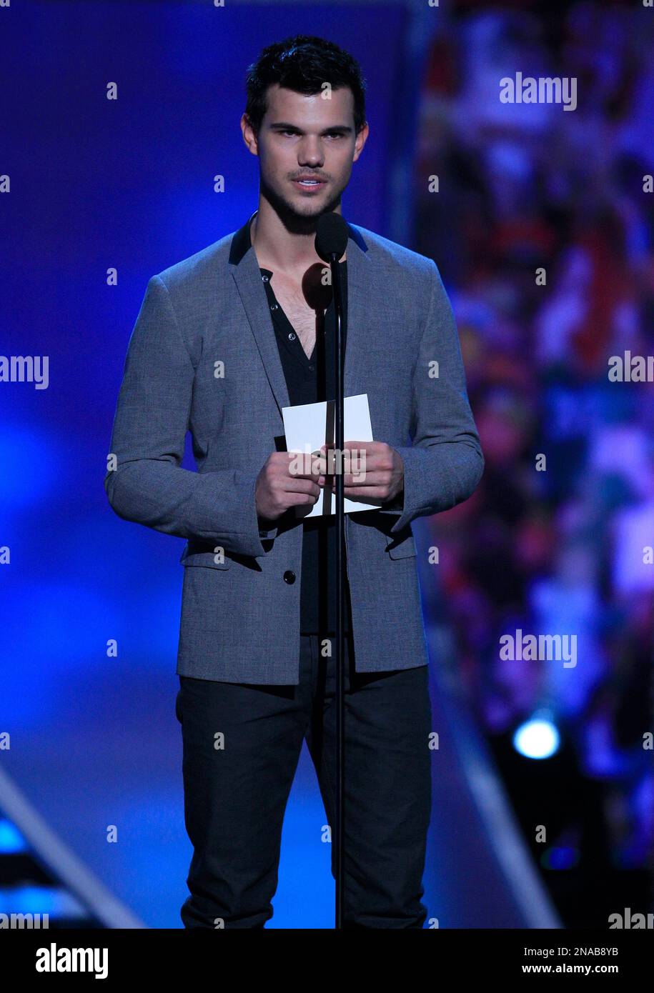 Taylor Lautner speaks during the inaugural NFL Honors show Saturday ...