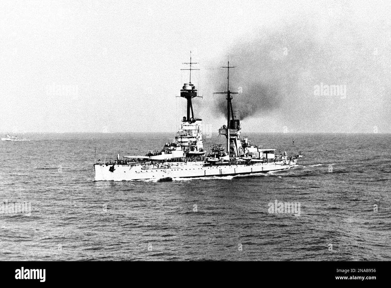 The Italian battleship Dante Alighieri at sea, on Oct. 1, 1936. (AP ...