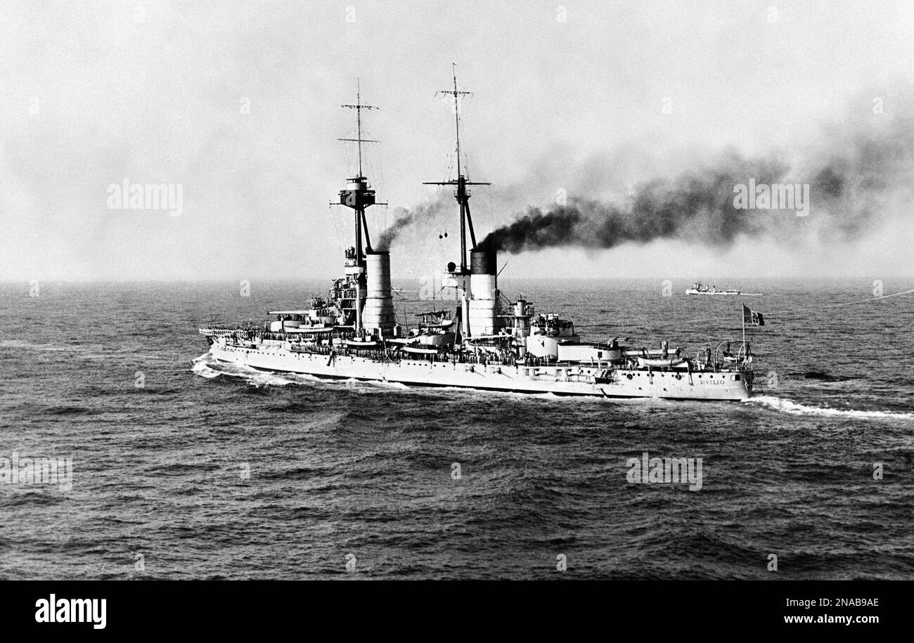 The Italian battleship Duilio, at sea on Oct. 8, 1936. (AP Photo Stock ...