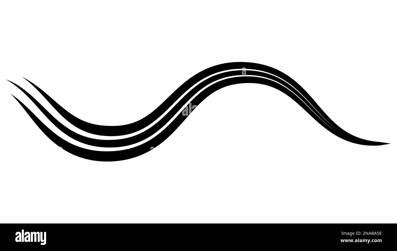 Swoosh tail curve line, underline swash logo, strip swish decoration ...
