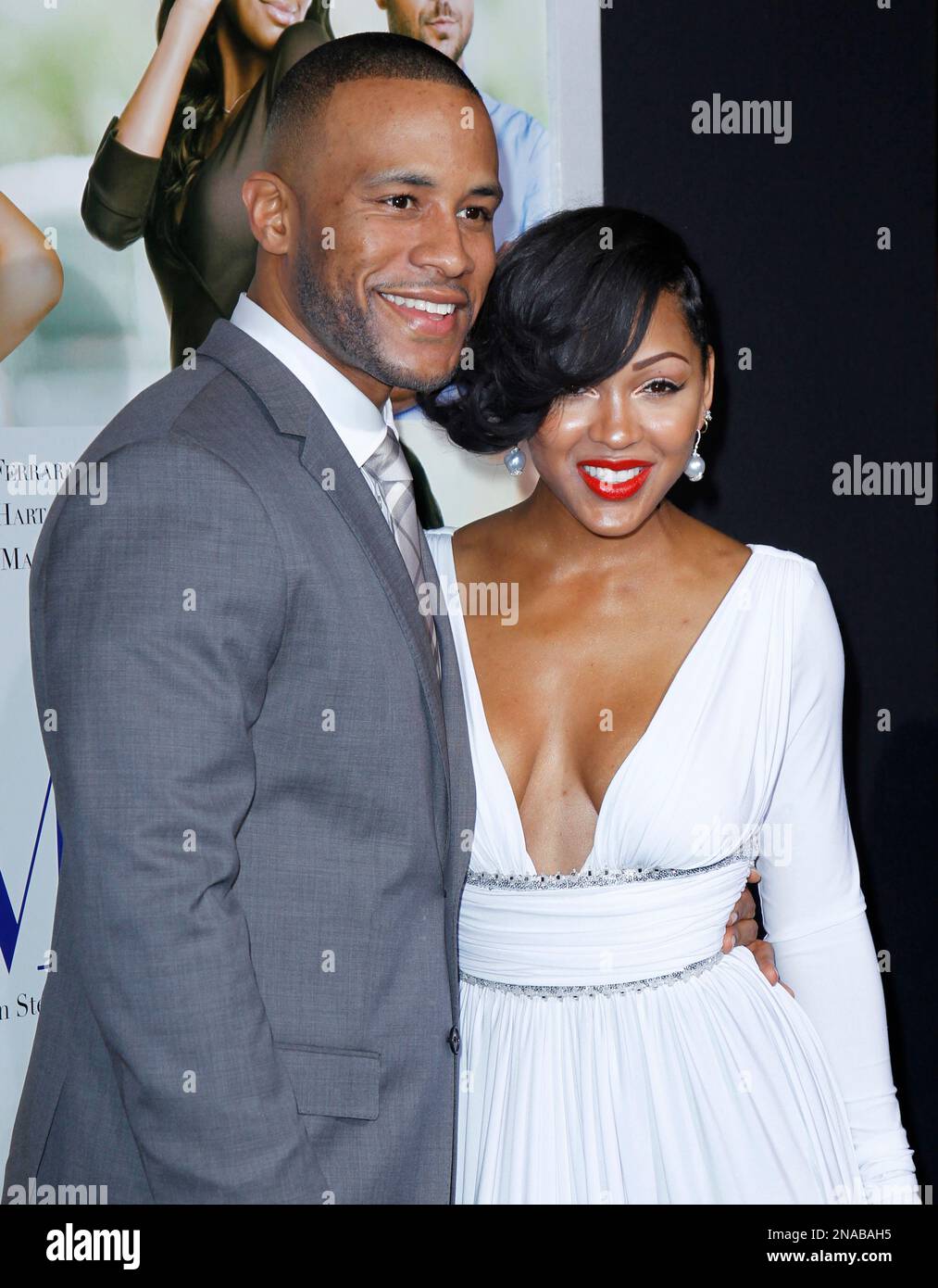 Cast member Meagan Good, right, and actor Columbus Short, left, poses ...