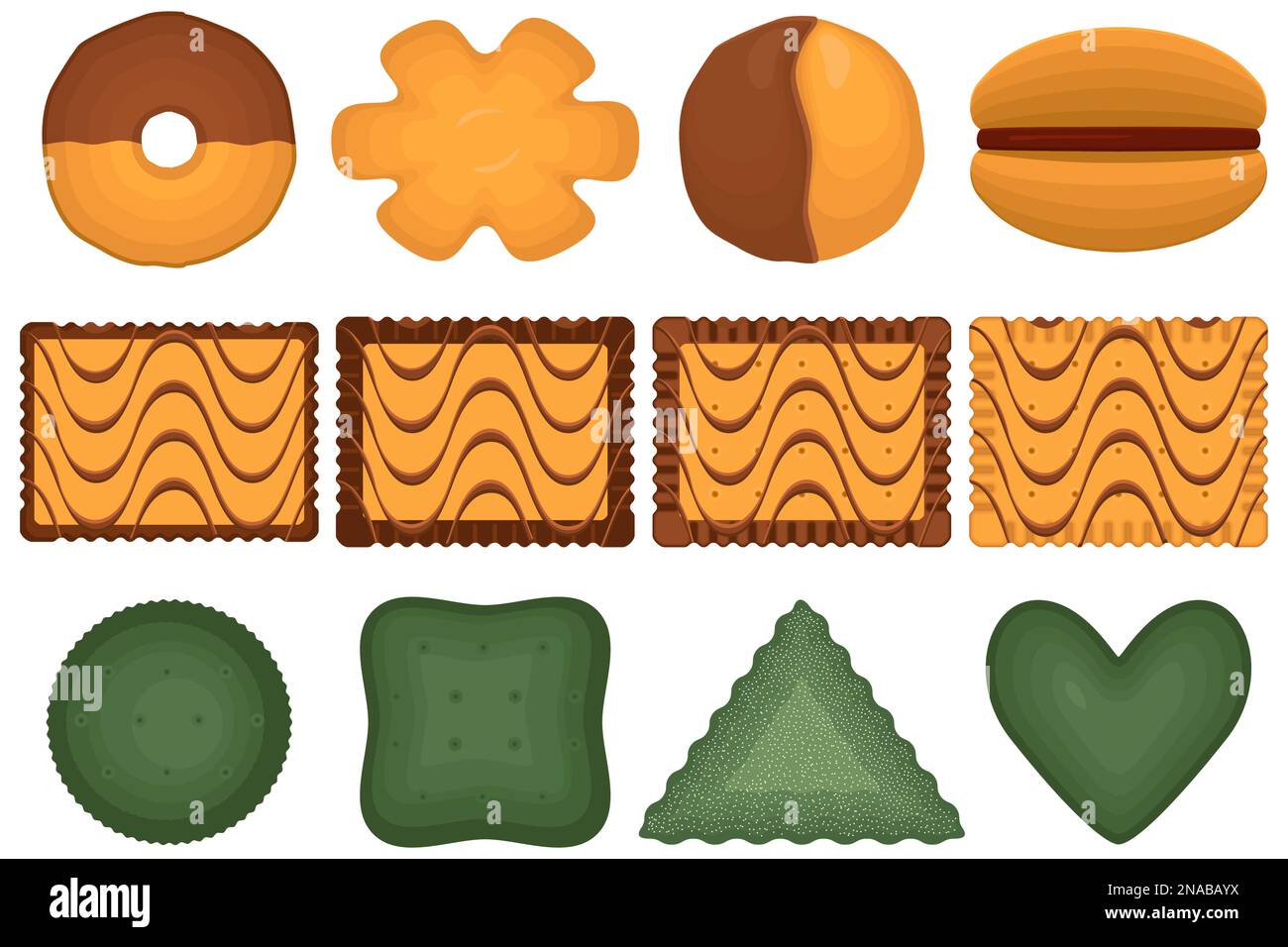 Big set homemade cookie different taste in pastry biscuit, large kit cookie consist of ...